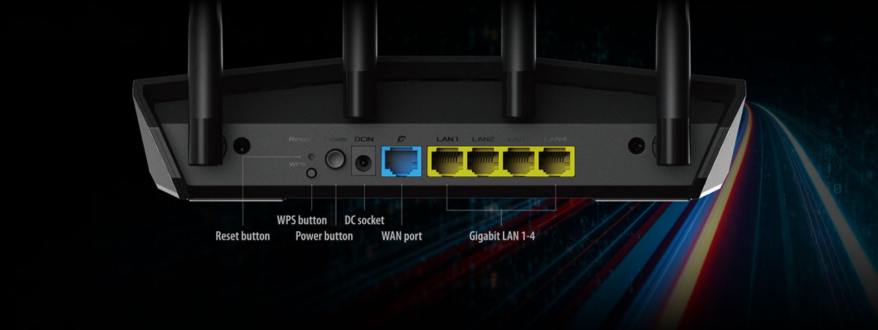 ASUS RT-AX1800S Dual Band WiFi 6 (802.11ax) AX1800 Router Supporting MU-MIMO and OFDMA ...